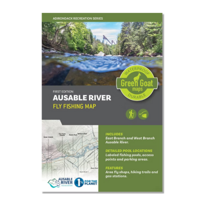 Green Goat Maps Ausable River Fly Fishing Map – Mountainmanoutdoors.com ...