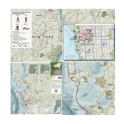 Green Goat Maps Burlington VT Outdoor Adventure Map ...