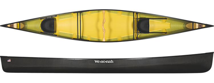 Escape Graphite Ultralight Tandem Canoe w/ Black Trim ...